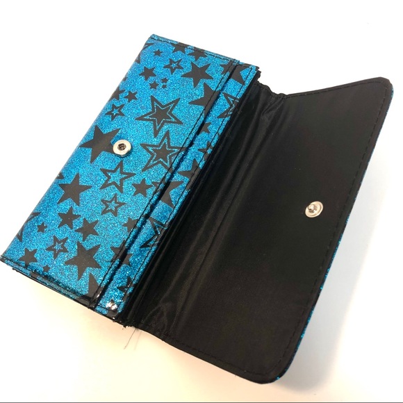 Claire's | Bags | 3 Sparkly Teal Wallet | Poshmark